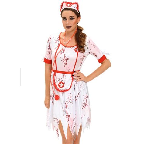 새로운 2017 끔찍한 좀비 간호사 의상 할로윈 섹시한 역할 놀이 의상 나이트 클럽 옷 간호사 할로윈 드레스 패턴 Sa8967halloween Sexyplay