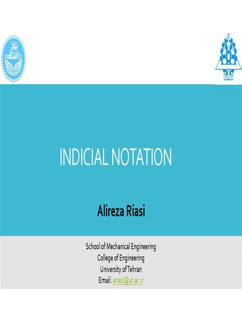 2 Tensors Indicial Notation Pdf Summation Theoretical Physics