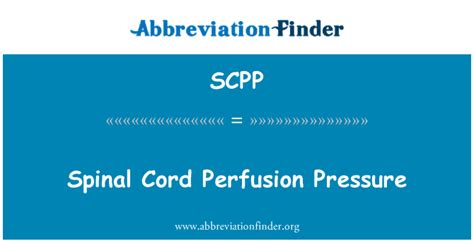 Scpp 代表 脊髓灌注压 Spinal Cord Perfusion Pressure