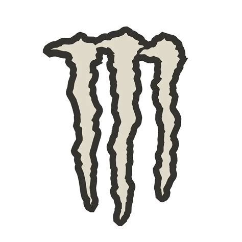 White Monster Energy Logo