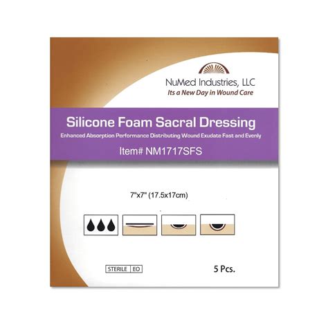 Silicone Foam Sacral Dressing 7x7 5 Ct Bodyarmor Medical Supplies
