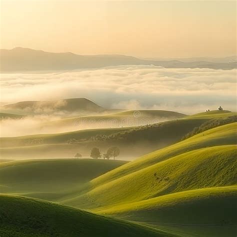 Rolling Fog Rising Over Hill Stock Image Image Of Rising Hill 401621545