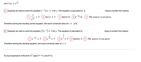 Solved Let F X E X Suppose We Need To Solve The Equation Chegg Com