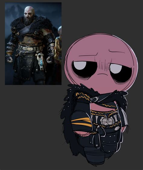 isaac in the kratos drip : r/bindingofisaac