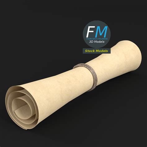 Rolled Up Paper Scroll By Francescomilanese85 3docean