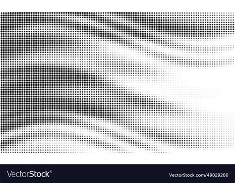 Monochrome Gradient Halftone Dots Background Vector Image