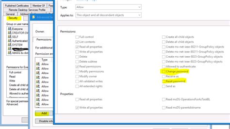 how to delegate for a users to reset the password of some spcific users