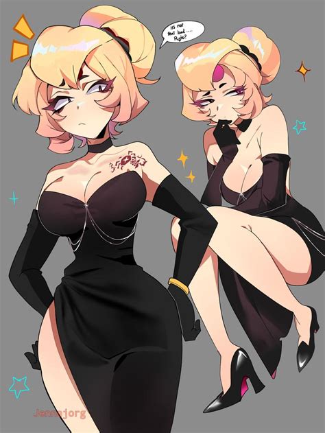 Rule 34 Black Dress Breasts Charlie Brawl Stars Jenna Jorg Thick