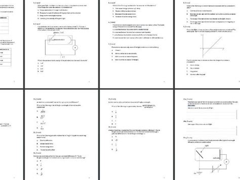 IB DP Physics Question Book E Quantum Physics HL First Exams