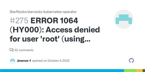 Error 1064 Hy000 Access Denied For User Root Using Password No Be Constantly Has