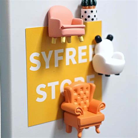 Badu Bg Мини диван Магнити за хладилник Розови декорации за дома Кукла Домакински прибори Снимка