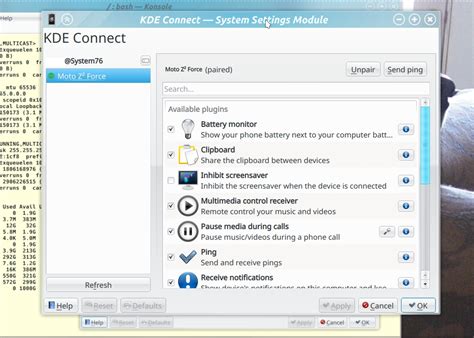 KDE Connect Settings Early Bird Club