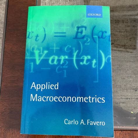 Applied Macroeconometrics By Carlo A Favero