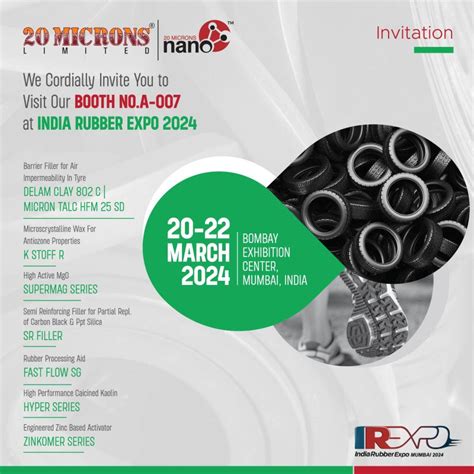 20 Microns Limited On Linkedin Rubberindustry Expo 20microns 20nano Exibition