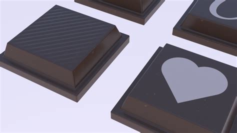 3d Chocolate Pieces Pbr Model Turbosquid 2203951