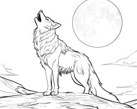 Printable Wolf Coloring Pages