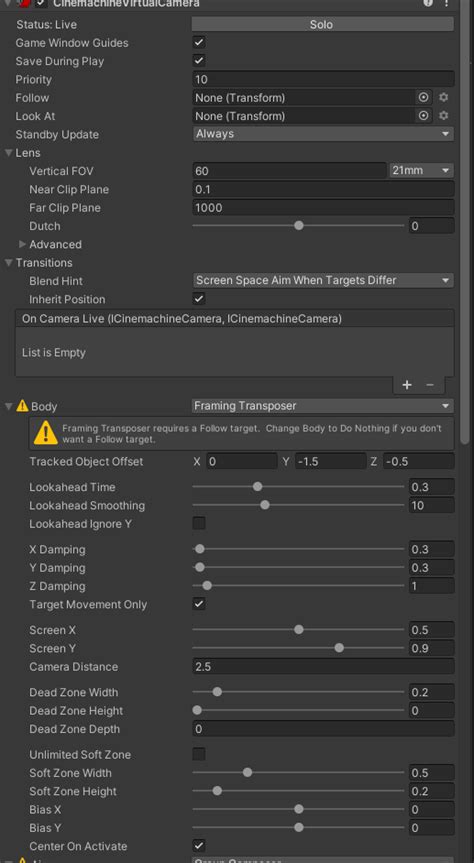 Clamp Y Axis Rotation On Group Composer Virtual Cam Unity Engine Unity Discussions