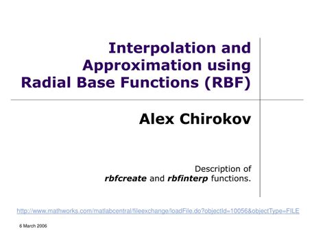 Ppt Interpolation And Approximation Using Radial Base Functions Rbf