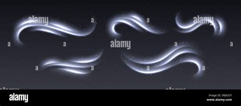 Cold Wind With Snow Air Flow Effect Winter Freezing Swirls Glowing