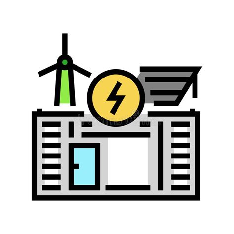 Energy Storage Environmental Color Icon Vector Illustration Stock