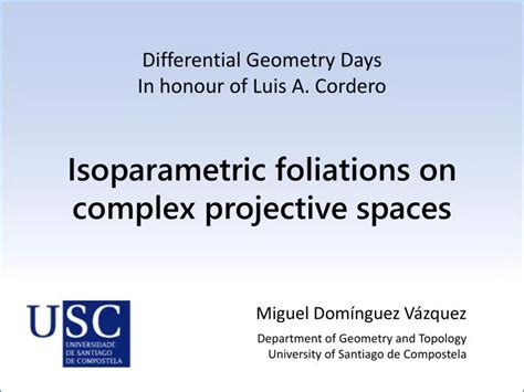Ppt Isoparametric Foliations On Complex Projective Spaces Powerpoint Presentation Id6009420