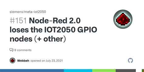 Node Red 2 0 Loses The IOT2050 GPIO Nodes Other Issue 151 Siemens Meta Iot2050 GitHub