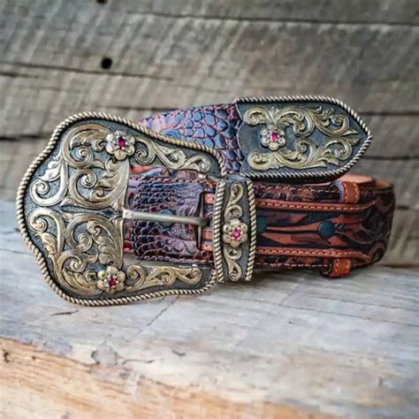 Custom Three Piece Belt Buckle Set Mollyscustomsilver