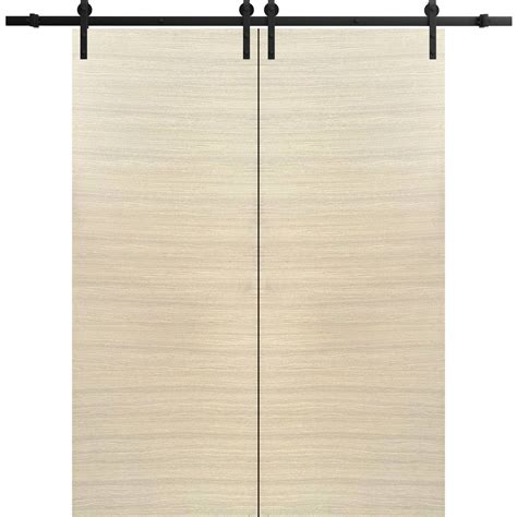 Sliding Double Barn Doors With Hardware Planum 0010 Natural Veneer