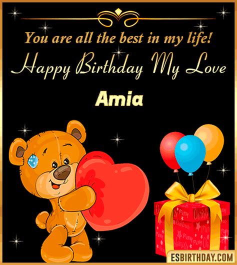 Happy Birthday Amia GIF Images Animated Wishes28 GiFs
