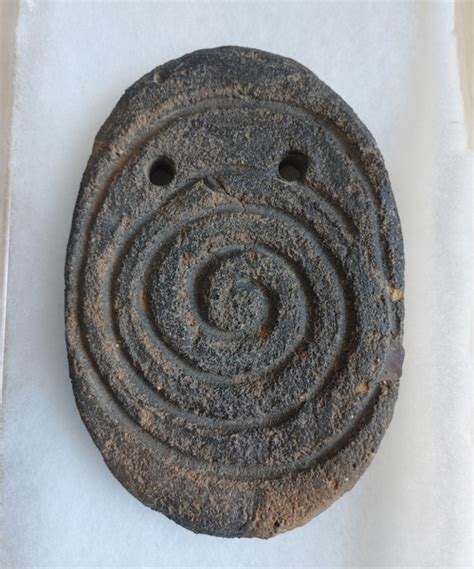 Yahoo オークション 縄文期 伝茨城県稲敷郡東村周辺出土 人面付き渦