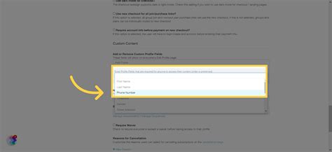 how to set the order of required profile fields