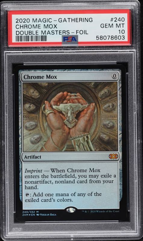 2020 Magic The Gathering Mtg Double Masters Foil Chrome Mox 240 Psa 10