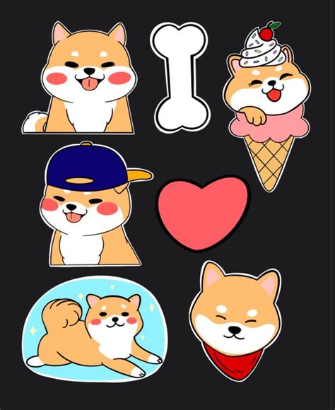 Shiba Inu Stickers Cute Puppy Dog Stickers
