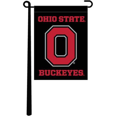Ohio State Black Block O Garden Flag College Traditions