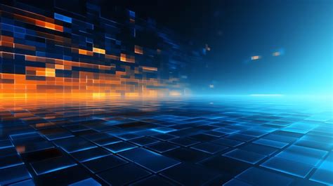 Premium Ai Image A Blue And Orange Grid