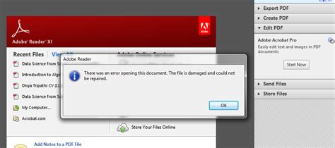 c error while opening pdf stack overflow