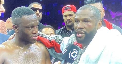 deji leaves floyd mayweather with black eye despite being stopped in