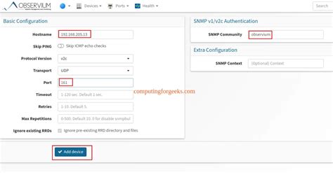 Install Observium Monitoring Tool On Rocky 9 Almalinux 9 Computingforgeeks