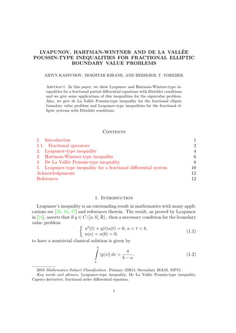 Pdf Lyapunov Hartman Wintner And De La Vallée Poussin Type Inequalities For Fractional