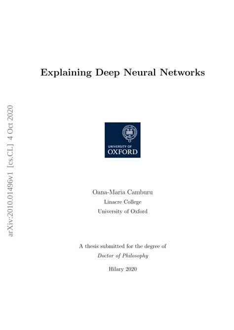 pdf explaining deep neural networks · explaining deep neural networks