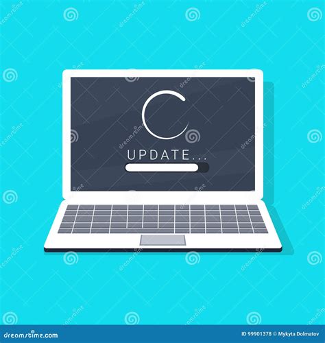 System Software Update And Upgrade Concept Loading Process In Laptop