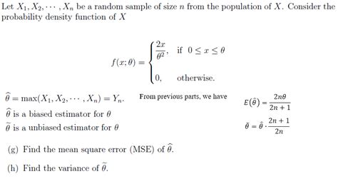 Solved Let X X X N Be A Random Sample Of Size N Chegg
