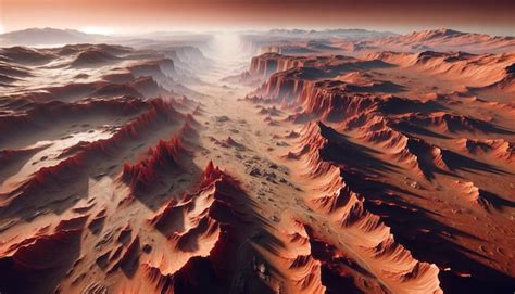Premium Photo 3d Model Scene Of Valles Marineris On Mars Illustration