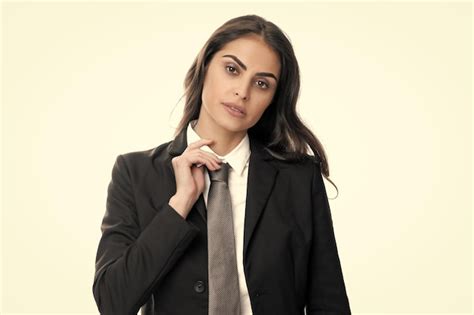 Premium Photo Business Woman In Suit And Tie Confident Female