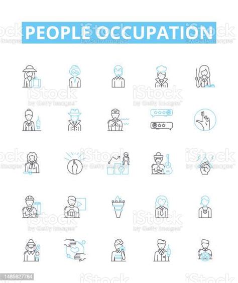 사람들 직업 벡터 라인 아이콘이 설정되었습니다 교수 간호사 조종사 사서 예술가 신부 변호사 삽화 개요 개념 기호 및 기호 아이콘에 대한 스톡 벡터 아트 및 기타 이미지