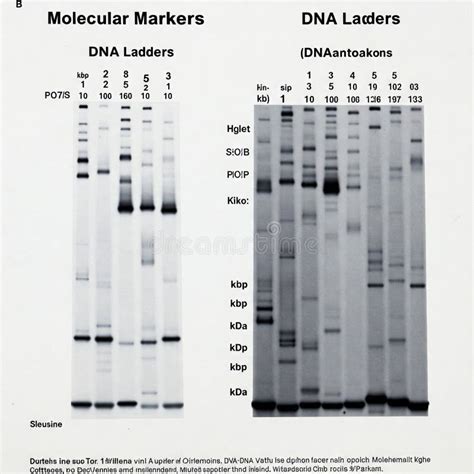 Dna Ladder Molecular Marker Electrophoresis Generated With Ai Stock Image Image Of Genetics