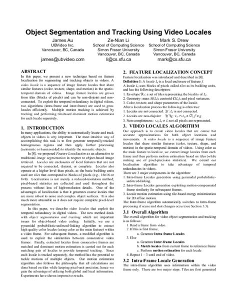 pdf object segmentation and tracking using video locales