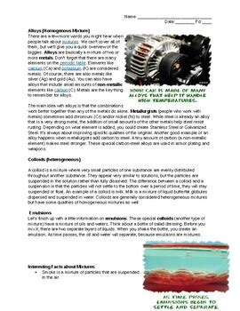 Reading With Notes Classifying Matter By Breaking Down Chemistry