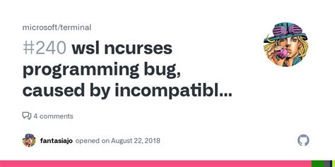 Wsl Ncurses Programming Bug Caused By Incompatible Terminfo · Issue