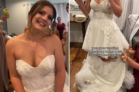 Bride Got Hot On Wedding Day Chopped Off Her Dress In Viral Video